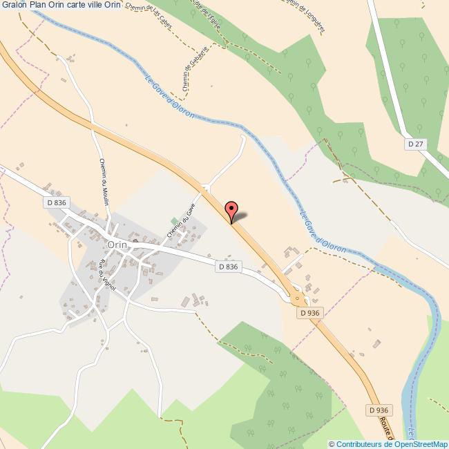 Plan Orin carte ville Orin