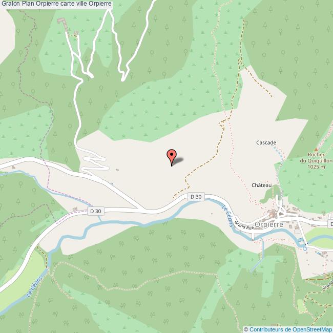 Plan Orpierre carte ville Orpierre