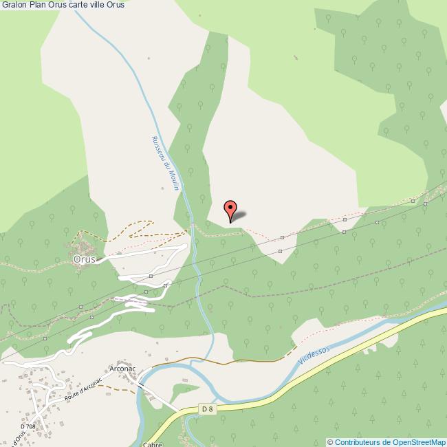 Plan Orus carte ville Orus