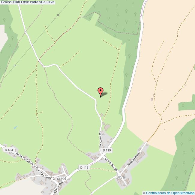 Plan Orve carte ville Orve