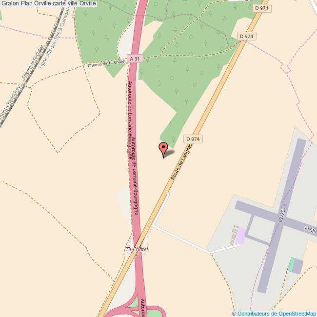 Plan Orville carte ville Orville