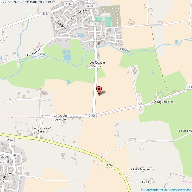 Plan Ossé carte ville Ossé