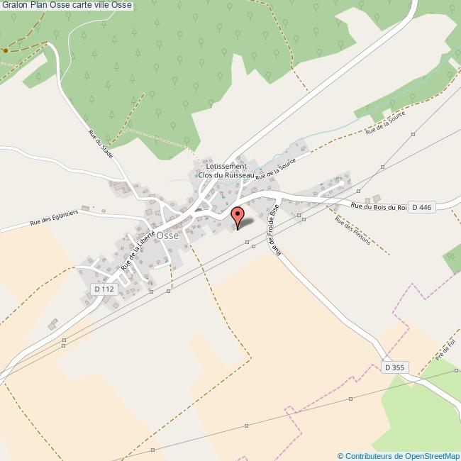 Plan Osse carte ville Osse