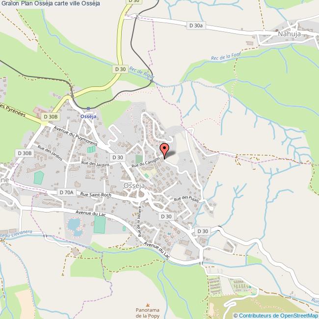 Plan Osséja carte ville Osséja