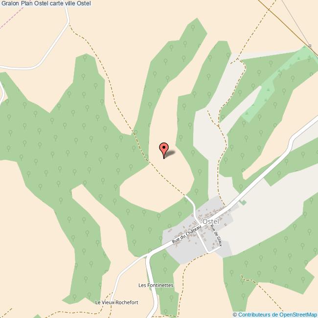 Plan Ostel carte ville Ostel