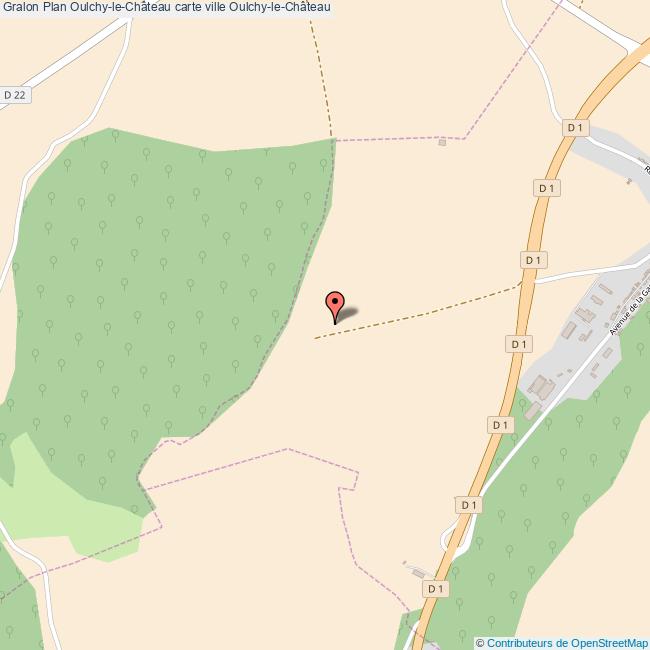 Plan Oulchy-le-Château carte ville Oulchy-le-Château