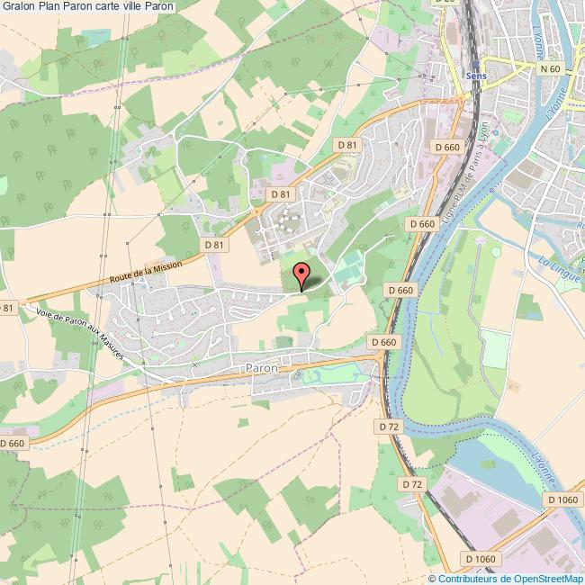 Plan Paron carte ville Paron