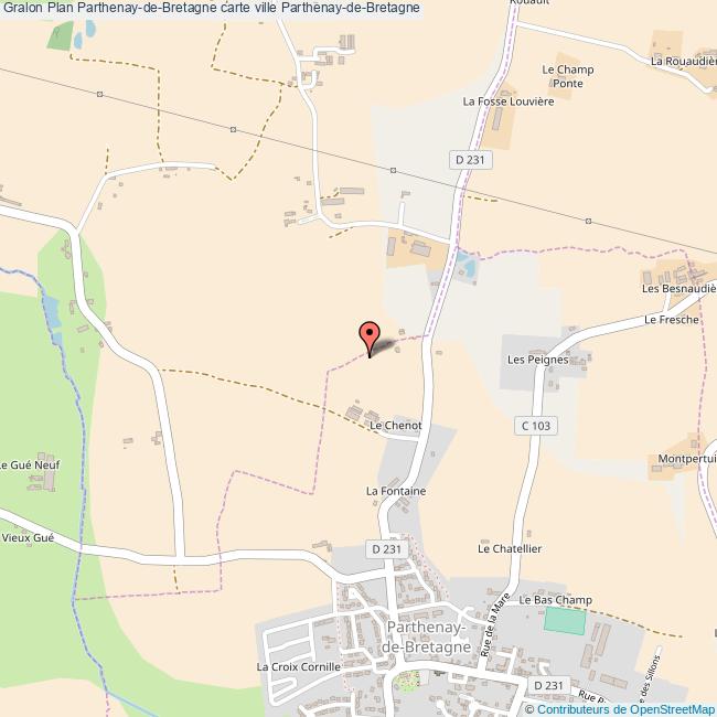 Plan Parthenay-de-Bretagne carte ville Parthenay-de-Bretagne