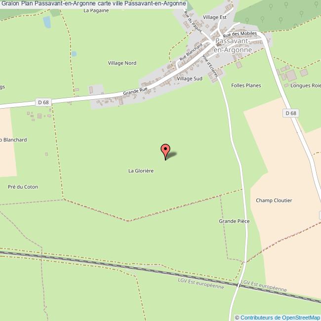 Plan Passavant-en-Argonne carte ville Passavant-en-Argonne