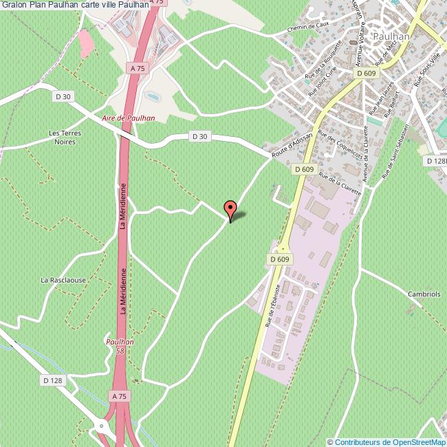 Plan Paulhan carte ville Paulhan