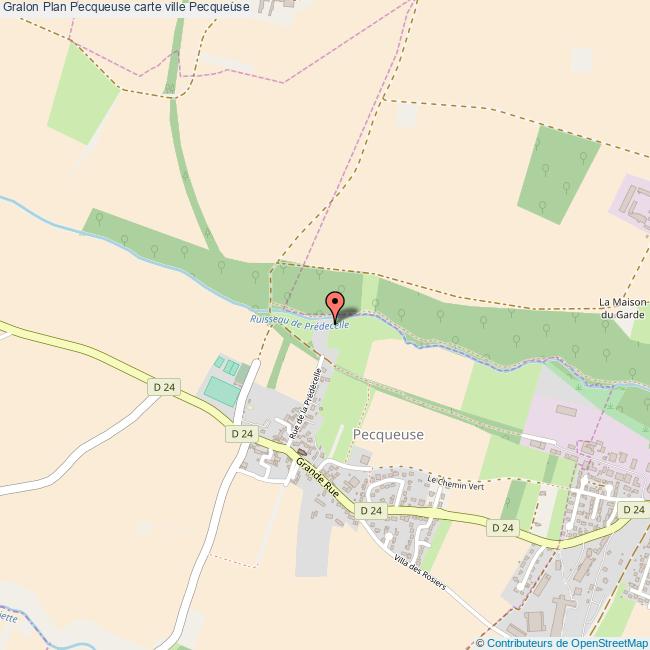 Plan Pecqueuse carte ville Pecqueuse