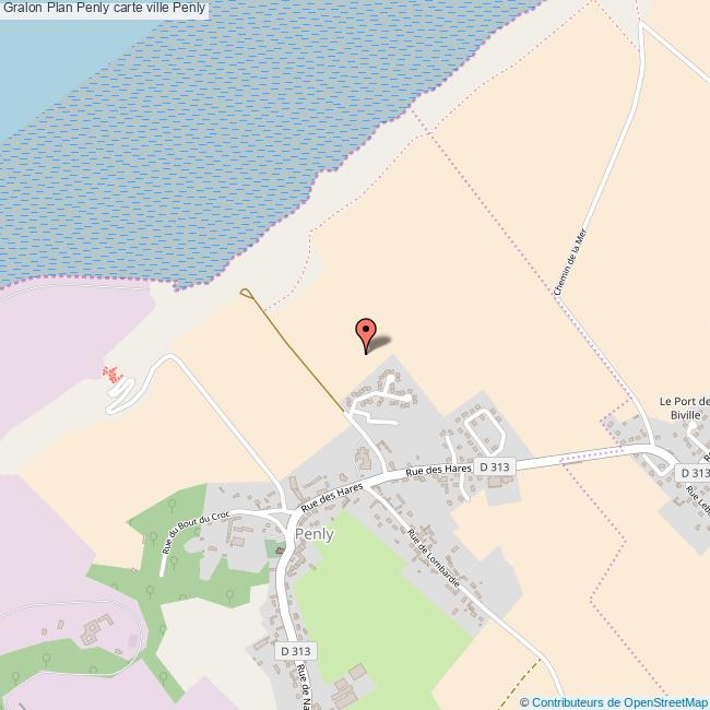 Plan Penly carte ville Penly