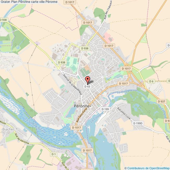 Plan Péronne carte ville Péronne