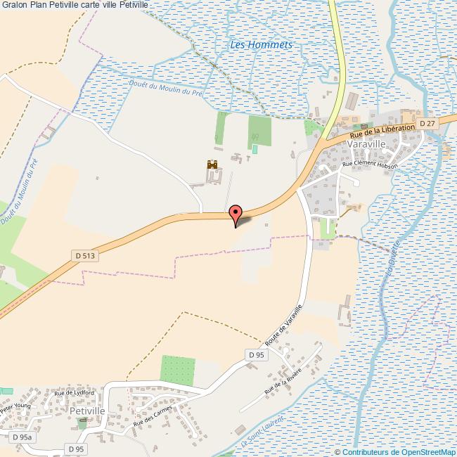 Plan Petiville carte ville Petiville