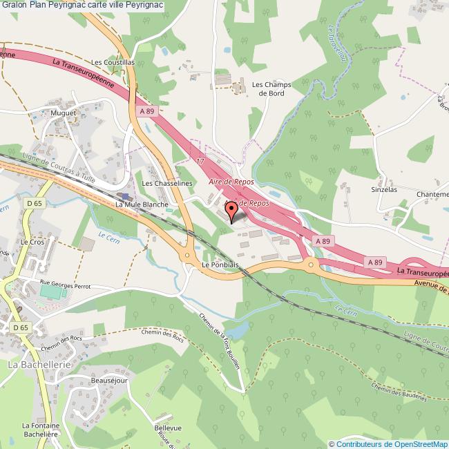 Plan Peyrignac carte ville Peyrignac