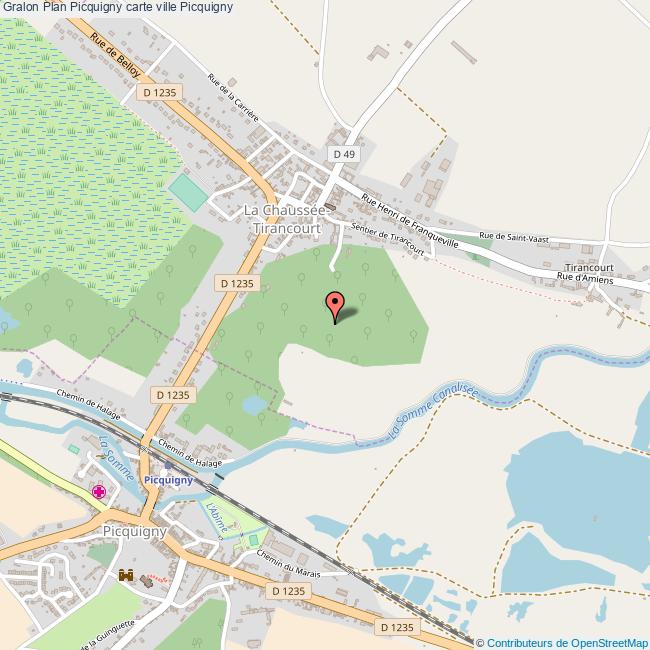 Plan Picquigny carte ville Picquigny