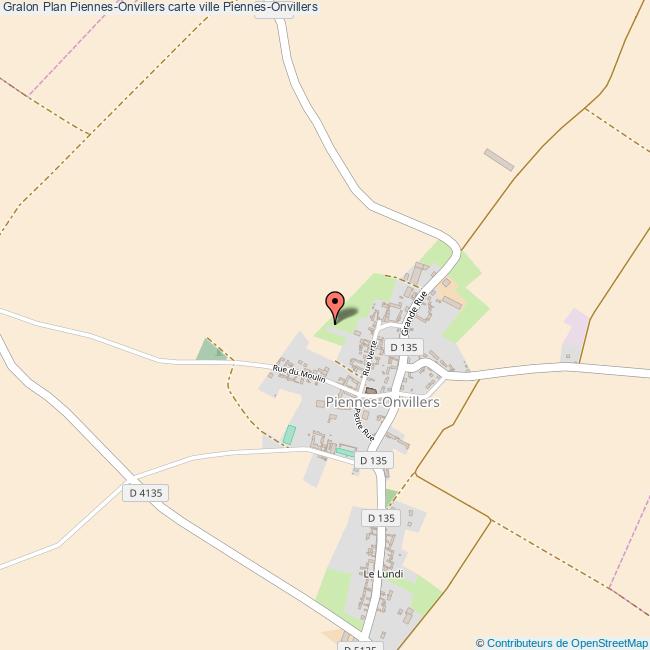 Plan Piennes-Onvillers carte ville Piennes-Onvillers