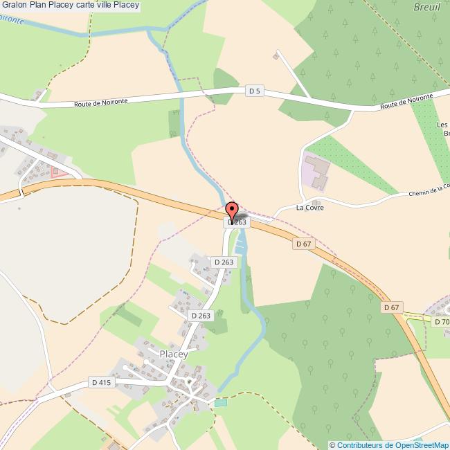 Plan Placey carte ville Placey