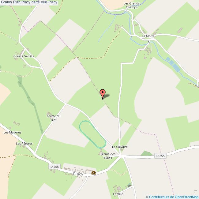 Plan Placy carte ville Placy