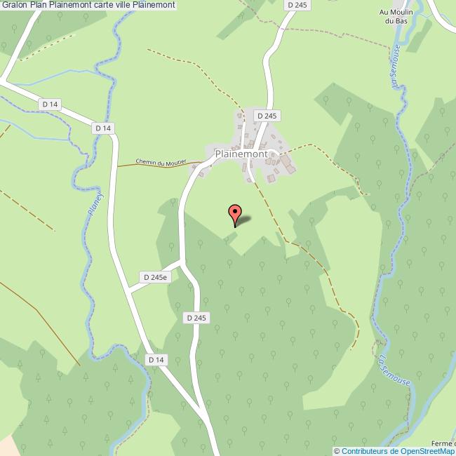 Plan Plainemont carte ville Plainemont