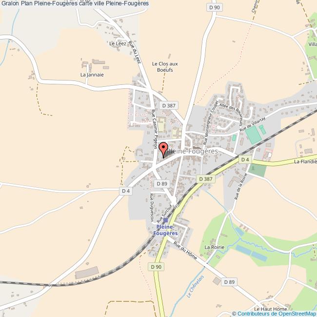 Plan Pleine-Fougères carte ville Pleine-Fougères