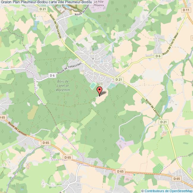 Plan Pleumeur-Bodou carte ville Pleumeur-Bodou