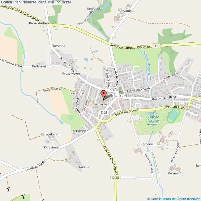 Plan Plouarzel carte ville Plouarzel