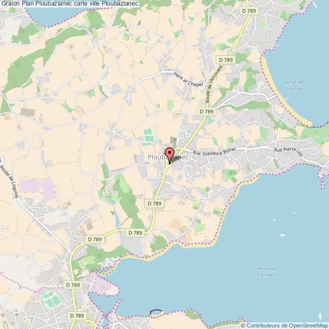 Plan Ploubazlanec carte ville Ploubazlanec