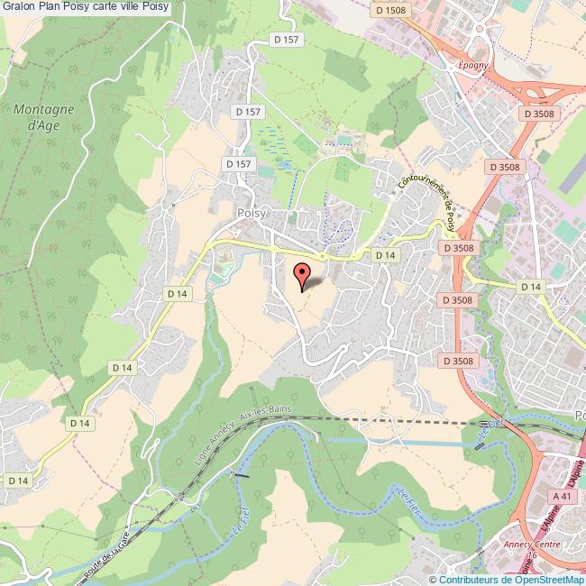 Plan Poisy carte ville Poisy