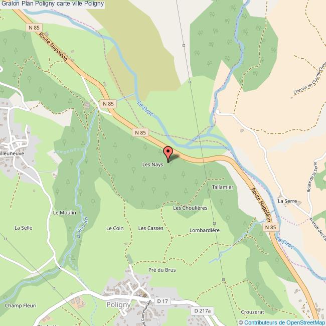 Plan Poligny carte ville Poligny