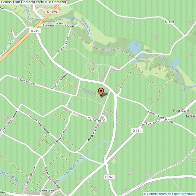 Plan Pomerol carte ville Pomerol