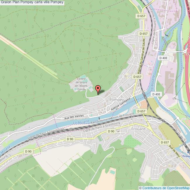 Plan Pompey carte ville Pompey