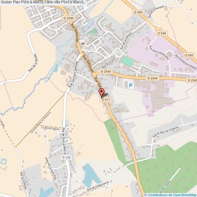 Plan Pont-à-Marcq carte ville Pont-à-Marcq