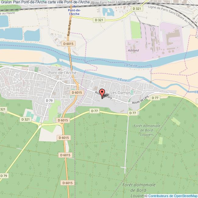 Plan Pont-de-l'Arche carte ville Pont-de-l'Arche