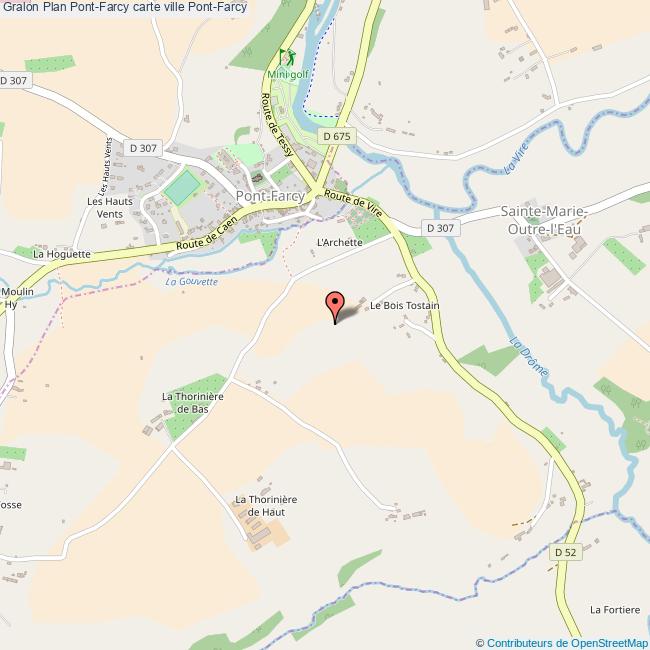 Plan Pont-Farcy carte ville Pont-Farcy