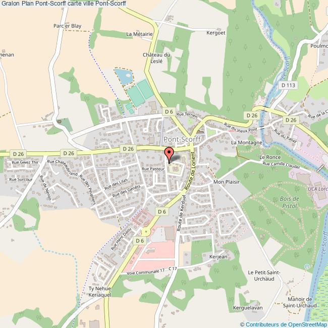 Plan Pont-Scorff carte ville Pont-Scorff