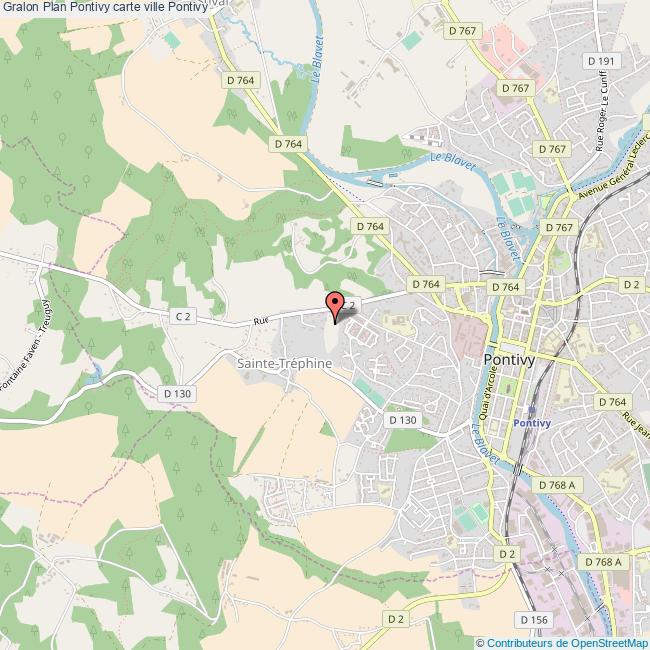 Plan Pontivy carte ville Pontivy