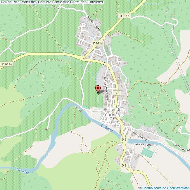 Plan Portel-des-Corbières carte ville Portel-des-Corbières