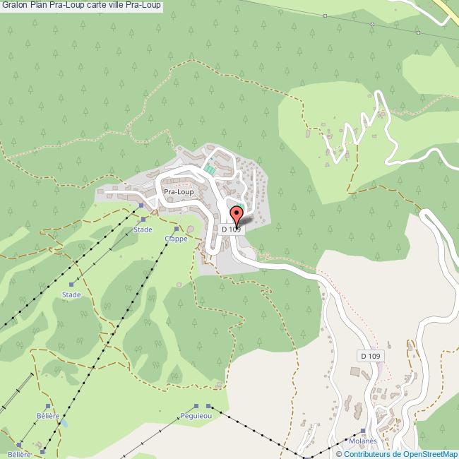 Plan Pra-Loup carte ville Pra-Loup