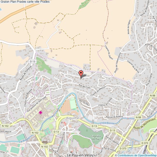 Plan Prades carte ville Prades