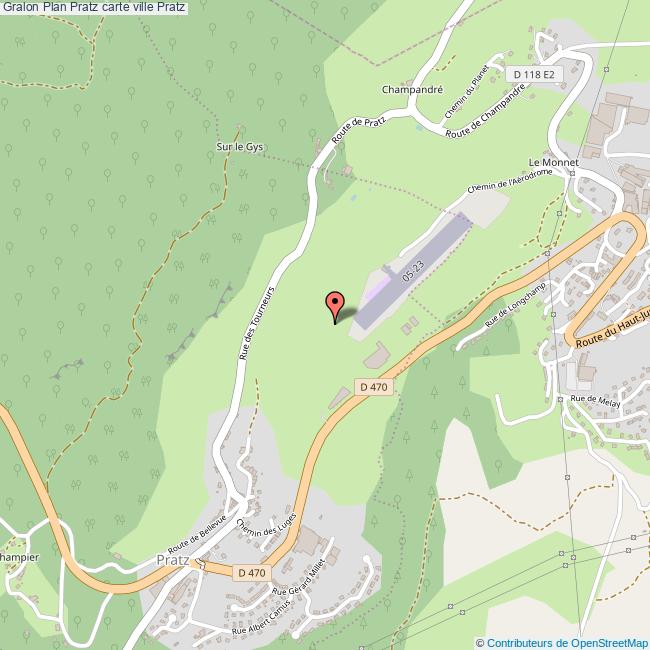 Plan Pratz carte ville Pratz
