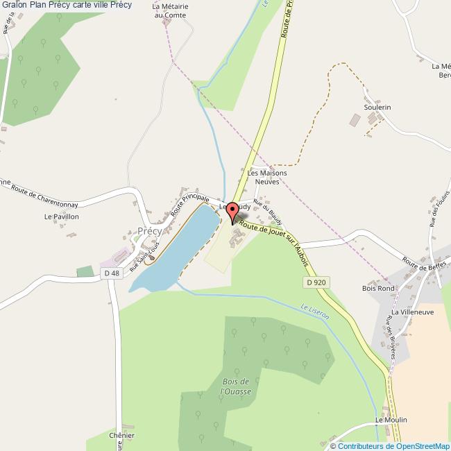 Plan Précy carte ville Précy