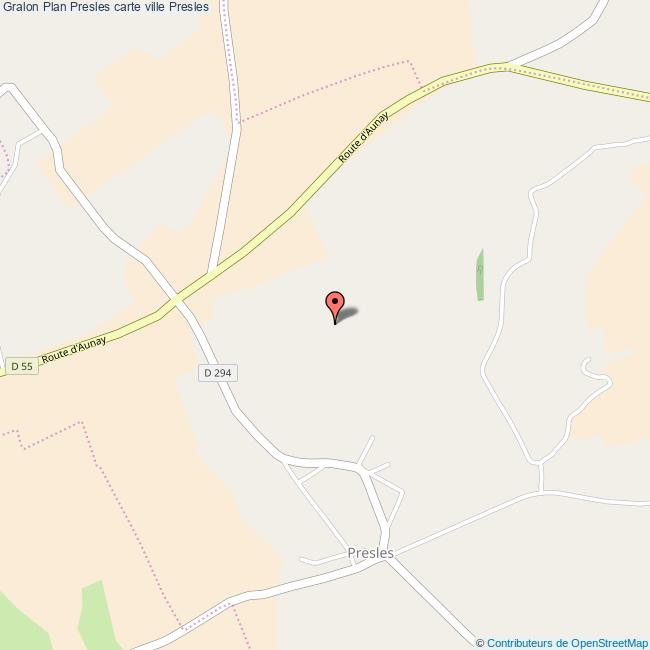 Plan Presles carte ville Presles