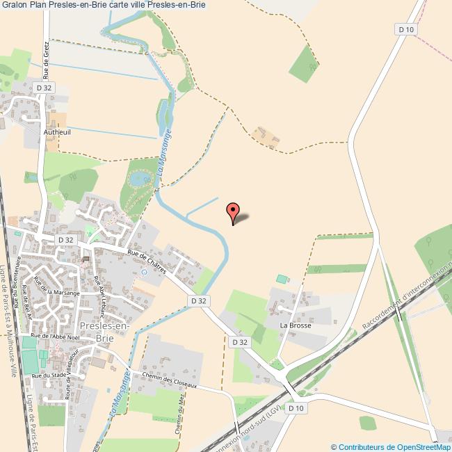 Plan Presles-en-Brie carte ville Presles-en-Brie