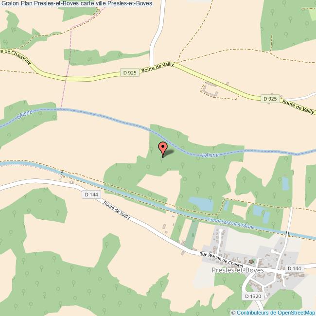 Plan Presles-et-Boves carte ville Presles-et-Boves