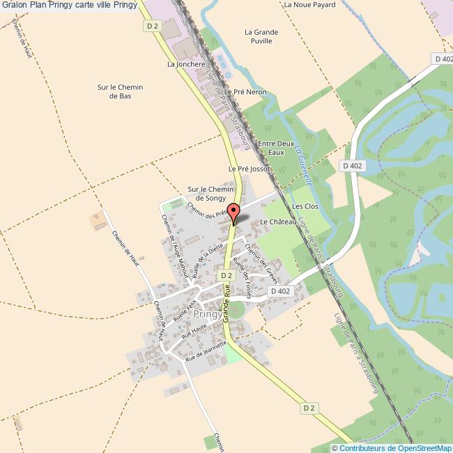 Plan Pringy carte ville Pringy