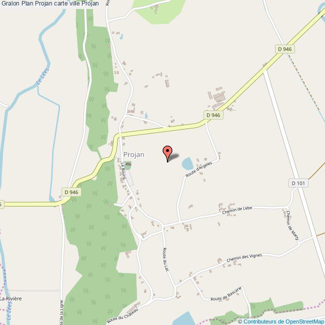 Plan Projan carte ville Projan