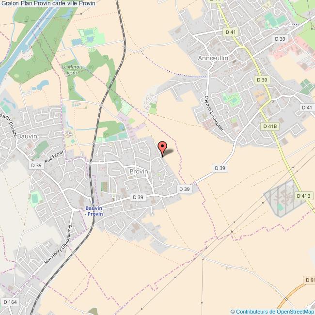 Plan Provin carte ville Provin