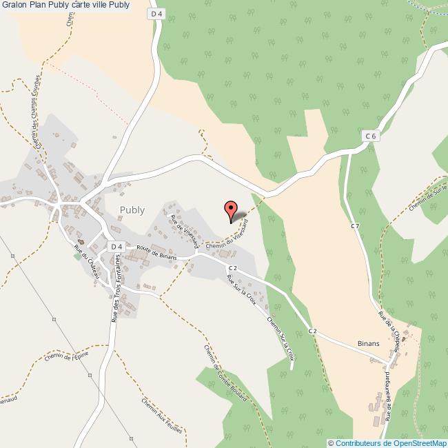 Plan Publy carte ville Publy