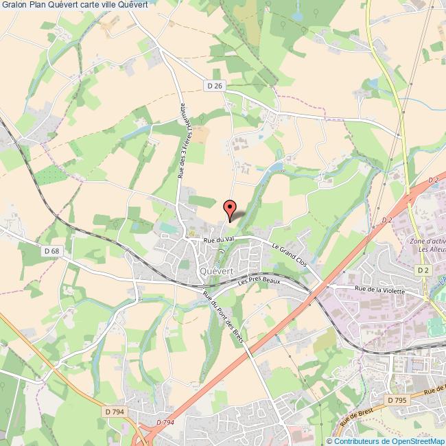 Plan Quévert carte ville Quévert